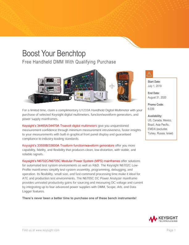Boost Your Benchtop PDF Asset Page | Keysight